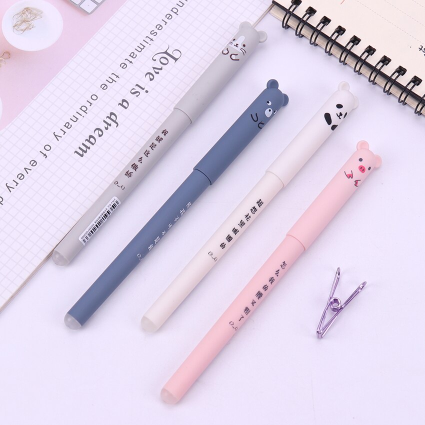 1PC Cartoon Animal Erasable Pen Blue Black Ink Mag... – Grandado