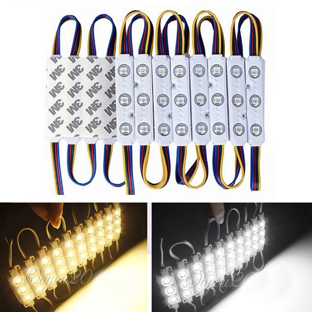 20PCS/Lot LED Module 5050 3 LED DC12V Waterproof A... – Grandado