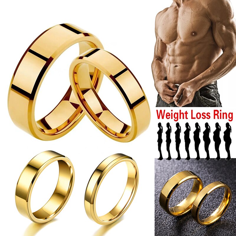 de lujo 18K oro boda anillos de Simple par de Alia... – Vicedeal