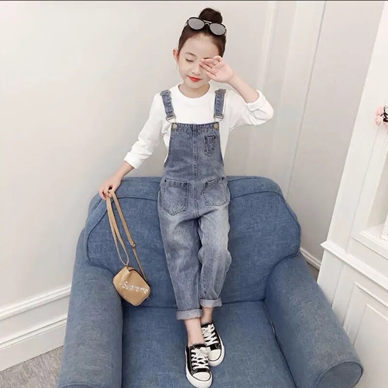 Meisjes Denim Overalls Kinderen Lente Herfst Casua... – Grandado