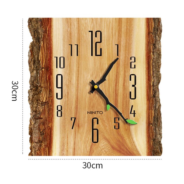 Vintage Wooden Wall Clock Modern Vintage Rustic Re... – Grandado