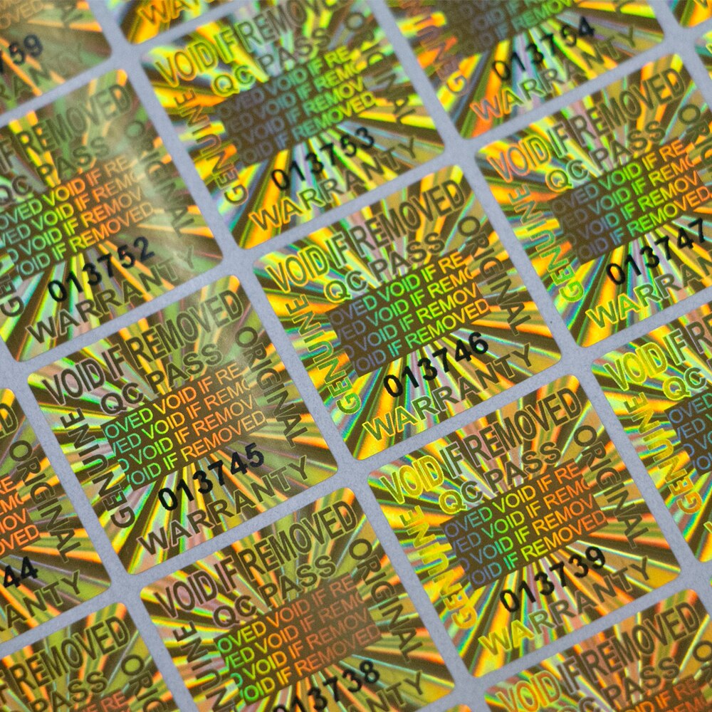 20x20mm Gold Stickers warranty void sticker Tamper... – Grandado