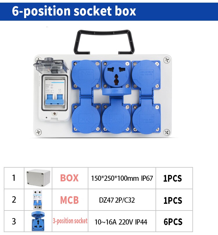 Industry Socket Distribution Box Portable Plastic ... – Vicedeal