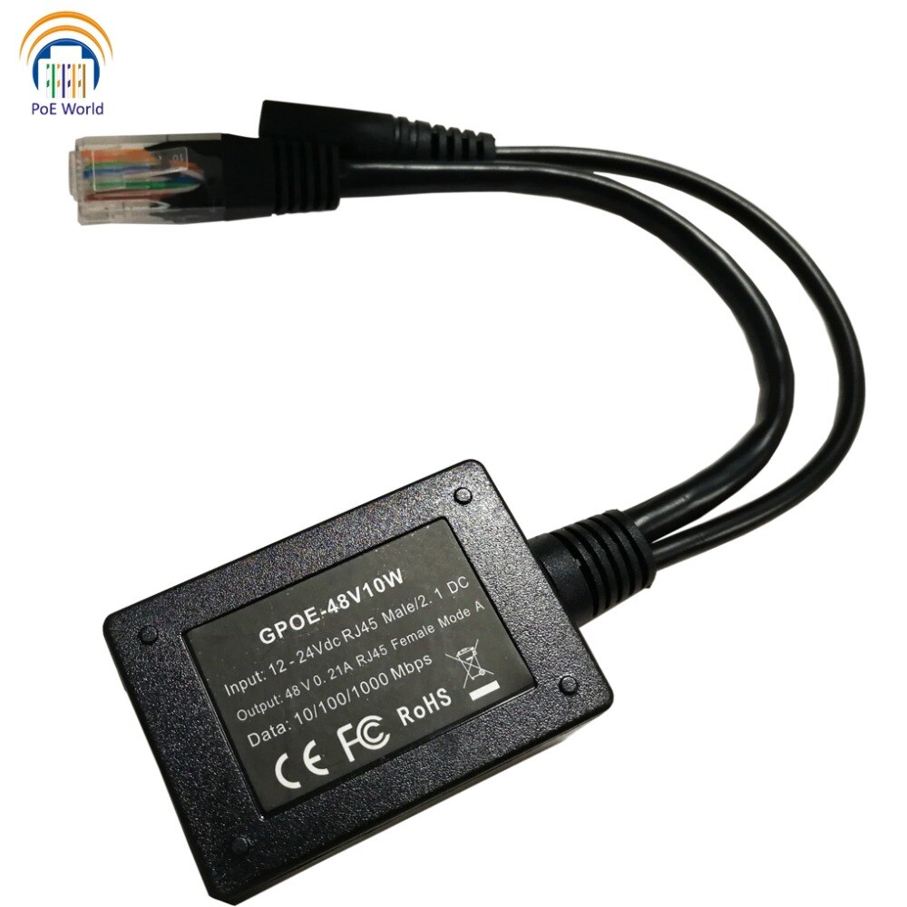 PoE Converter 1000mbps POE Splitter Input 10-30V O... – Vicedeal