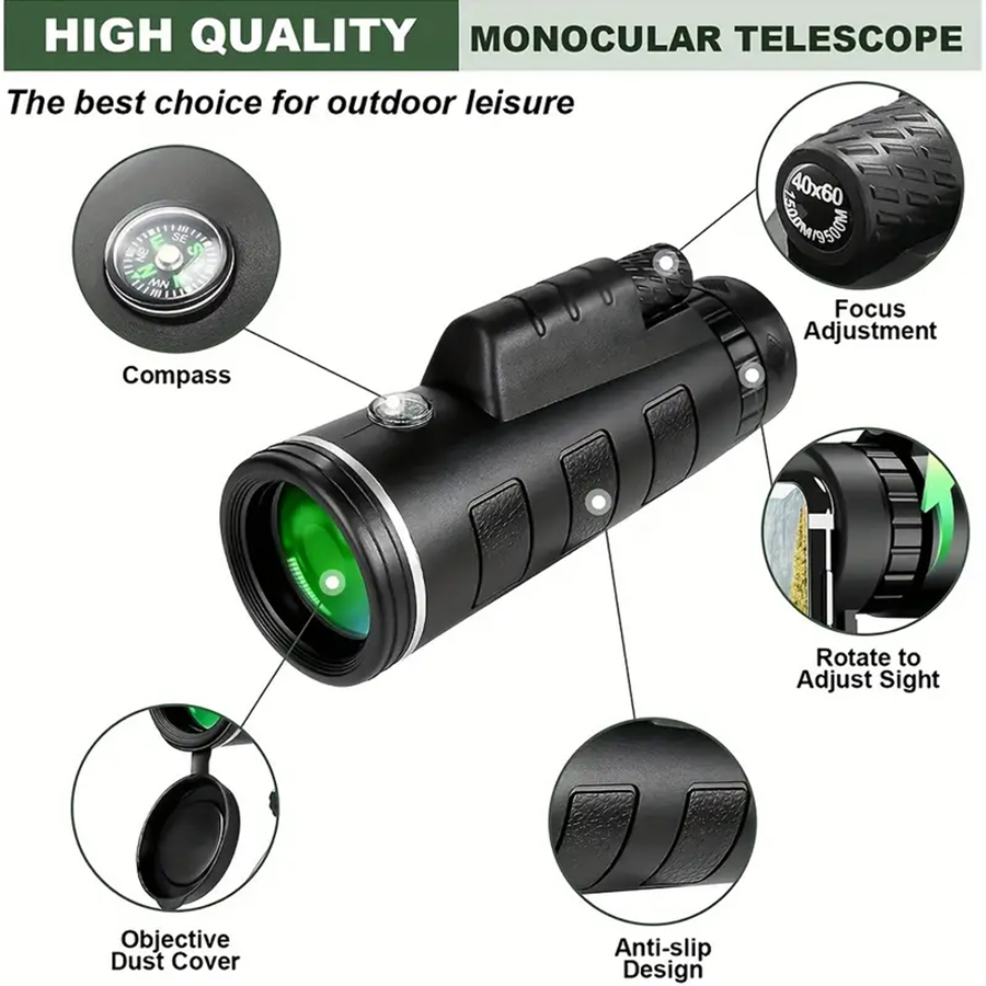 High Performance Monoculars 40x60 Magnification Lo... – Grandado