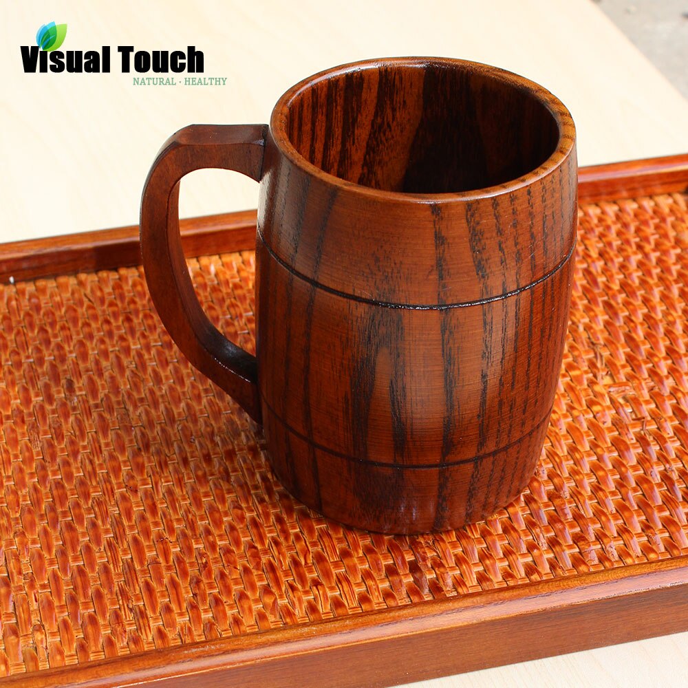 Visual Touch Handmade Solid Wood Beer Mug W/Handle... – Grandado