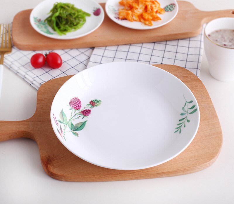7inch, bone china dinner plates, succulent , ceram... – Grandado