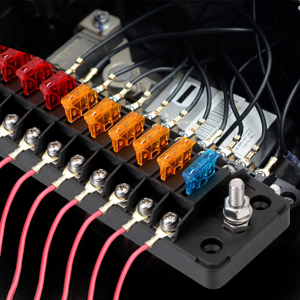 6 Ways 12 Ways Blade Fuse Block 32V 75A Fuse Box H... – Grandado