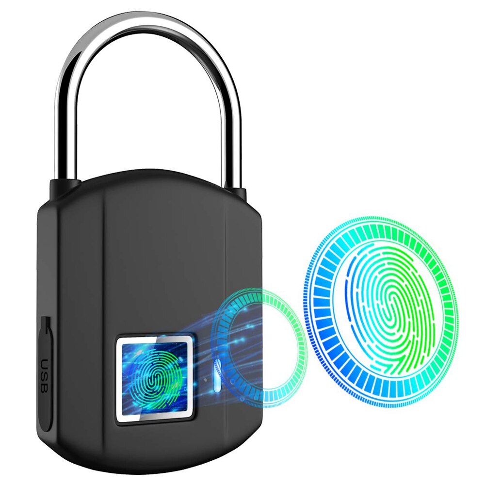 Fingerprint Padlock IP65 Waterproof Smart Lock Tra... – Vicedeal