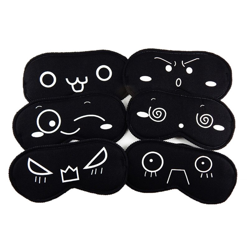 Lovely Emotion Cute Sleeping Eye Mask Soft Black E... – Grandado
