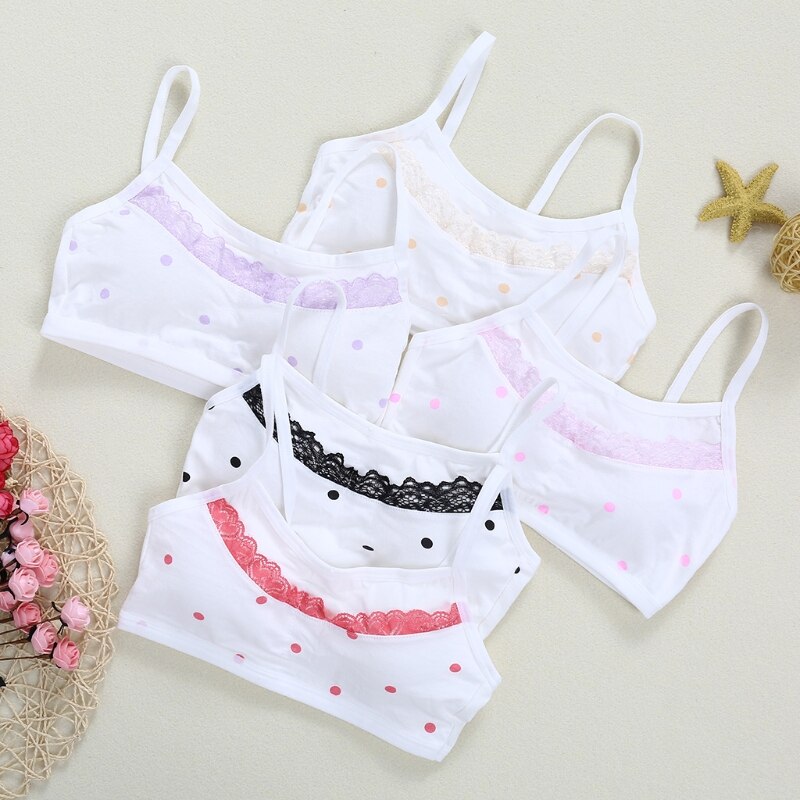 Young Girls Lace Dot Training Bra Teenage Kids Sof... – Vicedeal