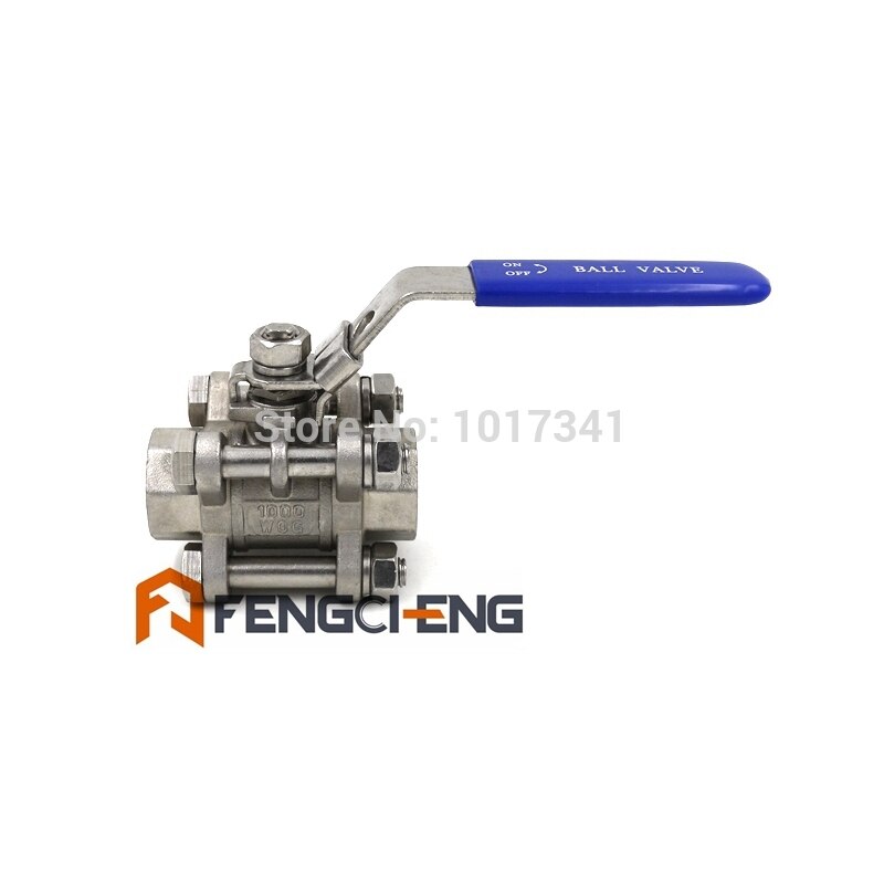 Stainless Steel 316 3-piece Ball Valve, 1/2"NPT, a... – Grandado