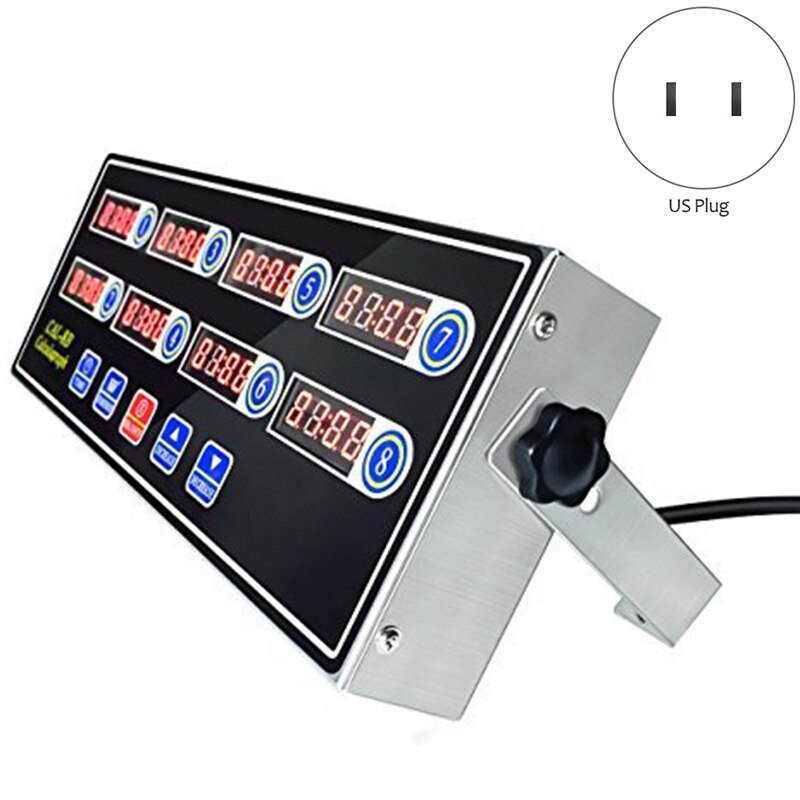 US Plug,Portable Calculator 8 Channel Digital Time... – Vicedeal