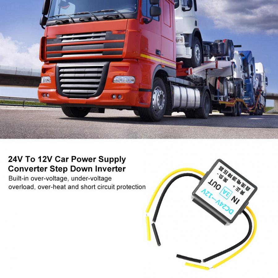 Universal power inverter 24V To 12V Car Power Supp... – Grandado