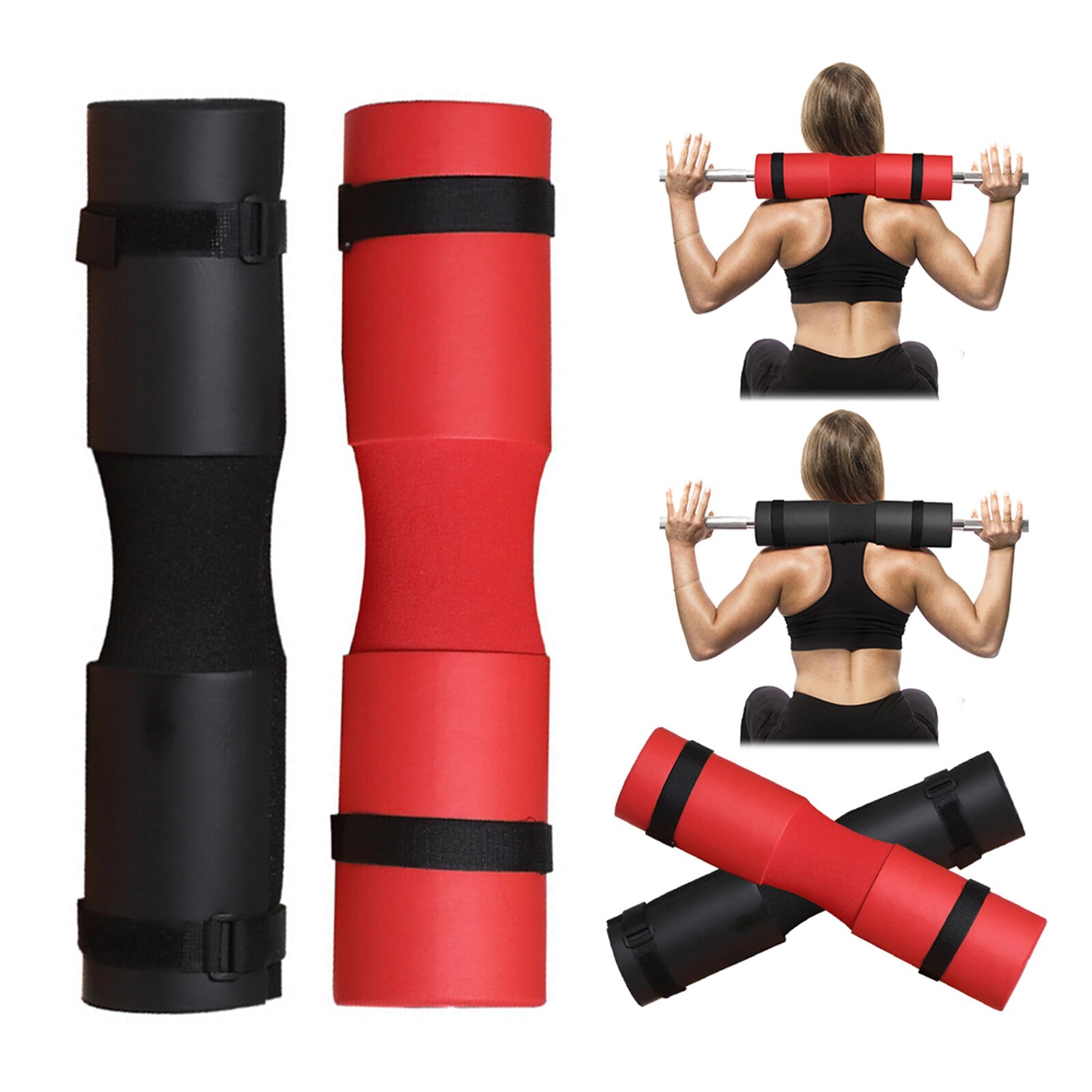 40x10cm Barbell Pad Squat Pads with Safety Straps ... – Grandado