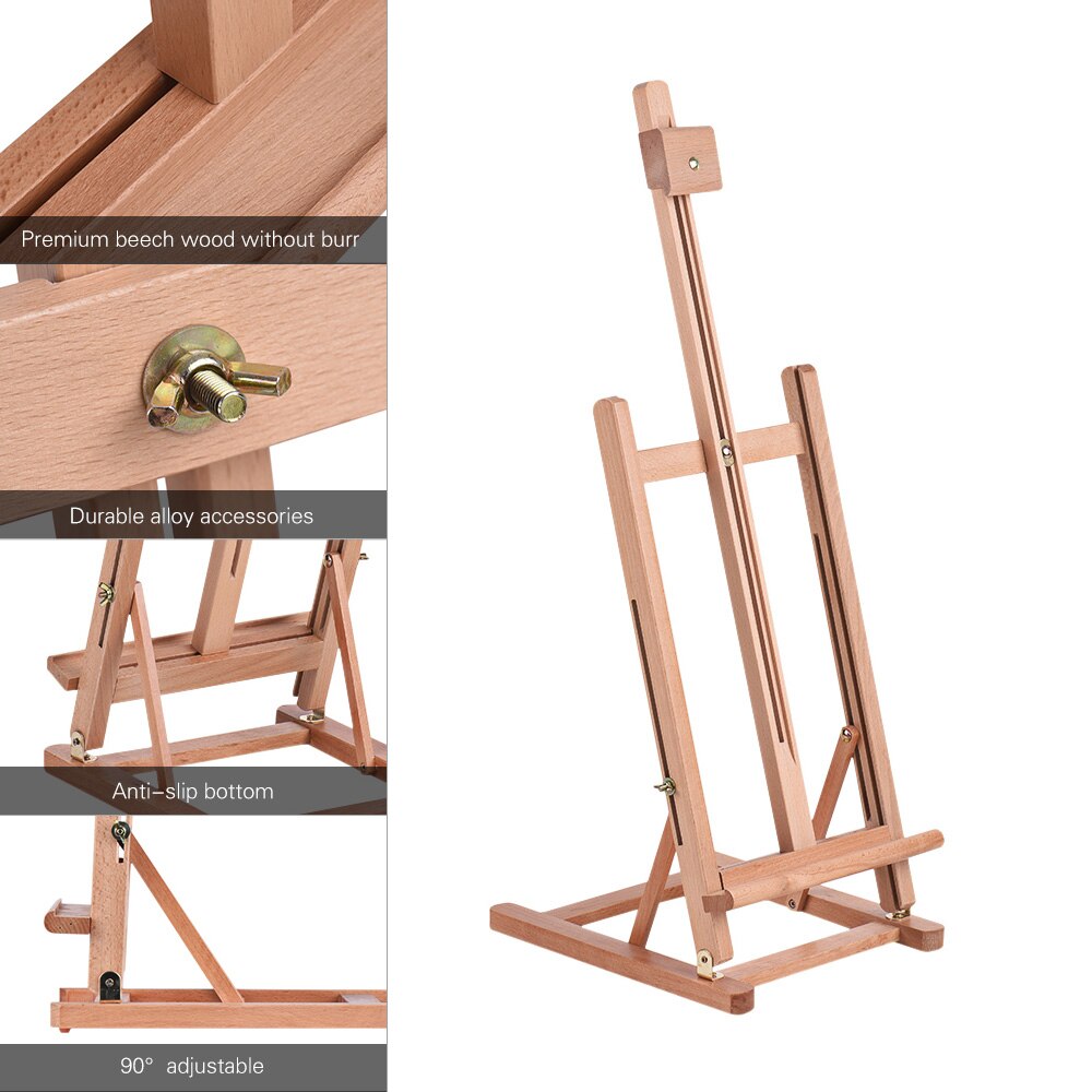 Adjustable Tabletop H-frame Wood Easel Assembled H... – Vicedeal