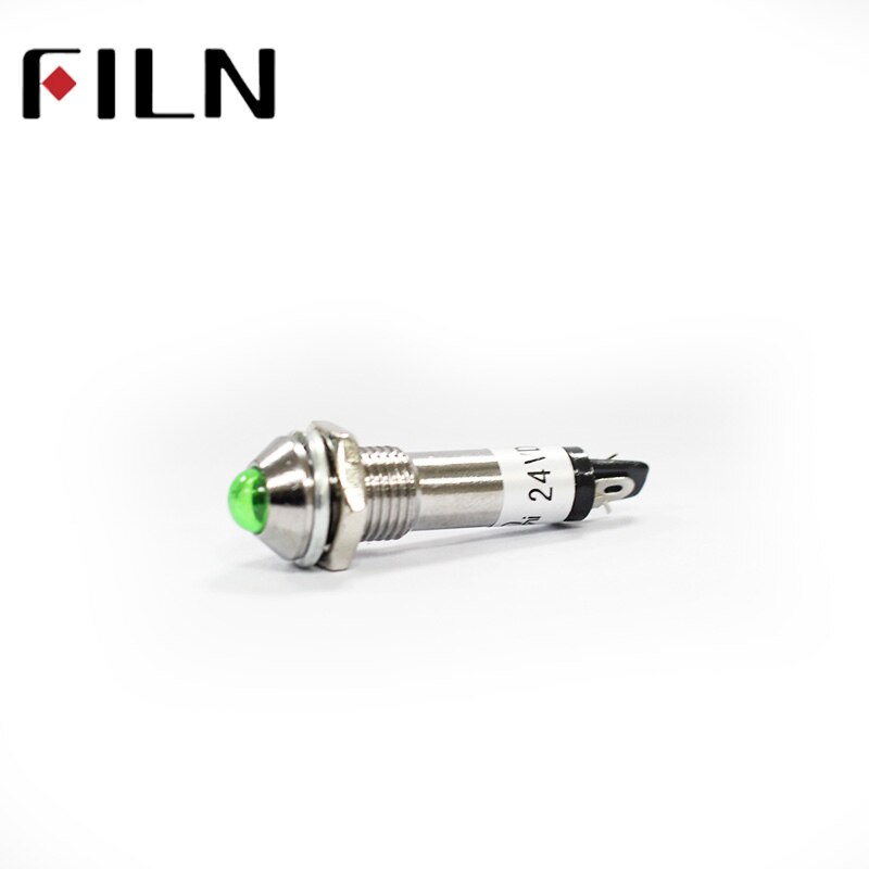 filn 8mm hole 12v 24v 220v mini LED pilot light la... – Vicedeal