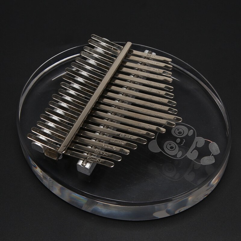 17 Keys Thumb Piano Round Shape Transparent Acryli... – Grandado