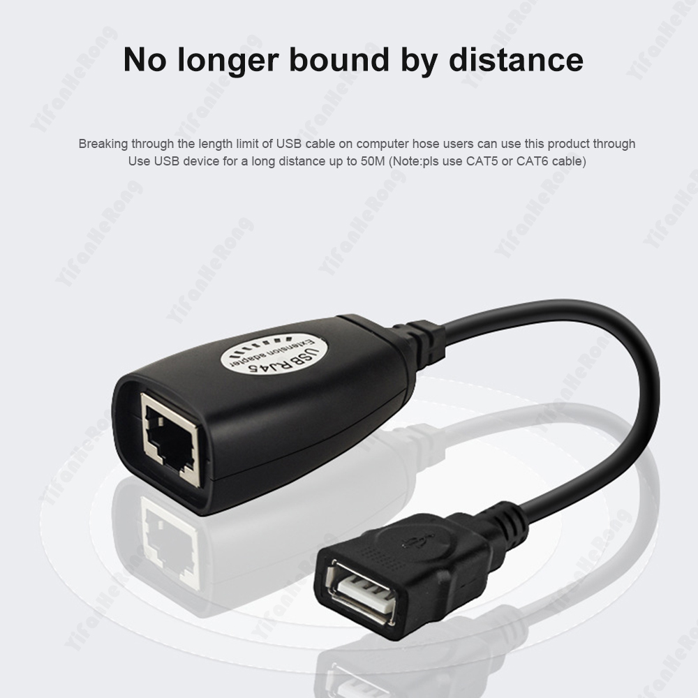 1 Paar Usb 2.0 RJ45 Uitbreiding Extender Adapter T... – Vicedeal