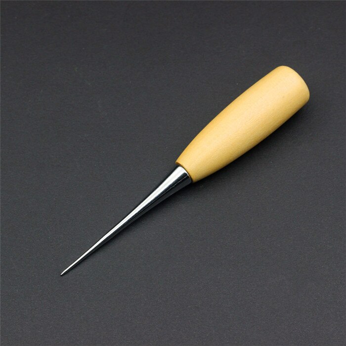 Handmade leather tools DIY awl solid wood handle a... – Vicedeal