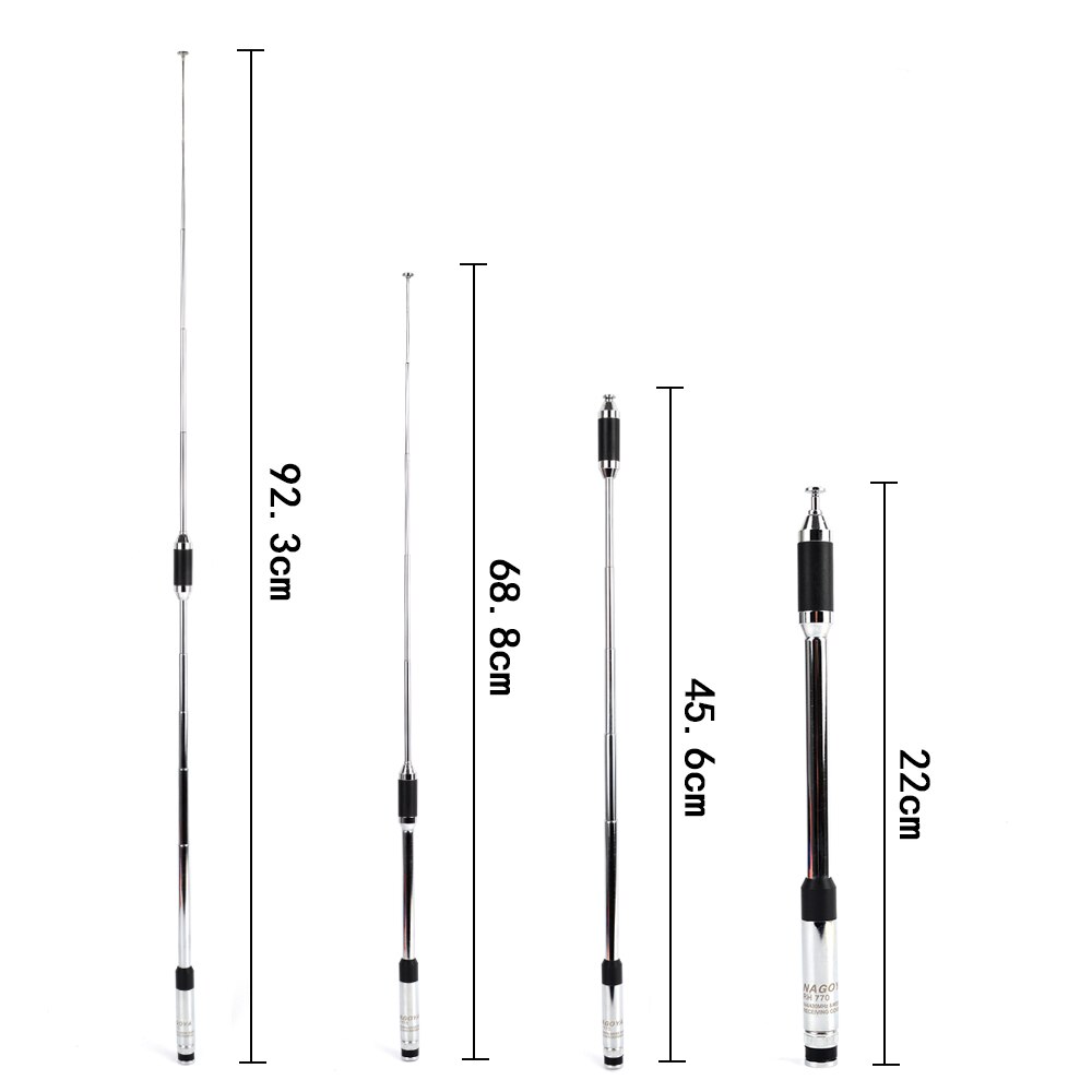 NAGOYA Dual Band VHF/UHF Antenna 144/430MHZ Telesc... – Grandado