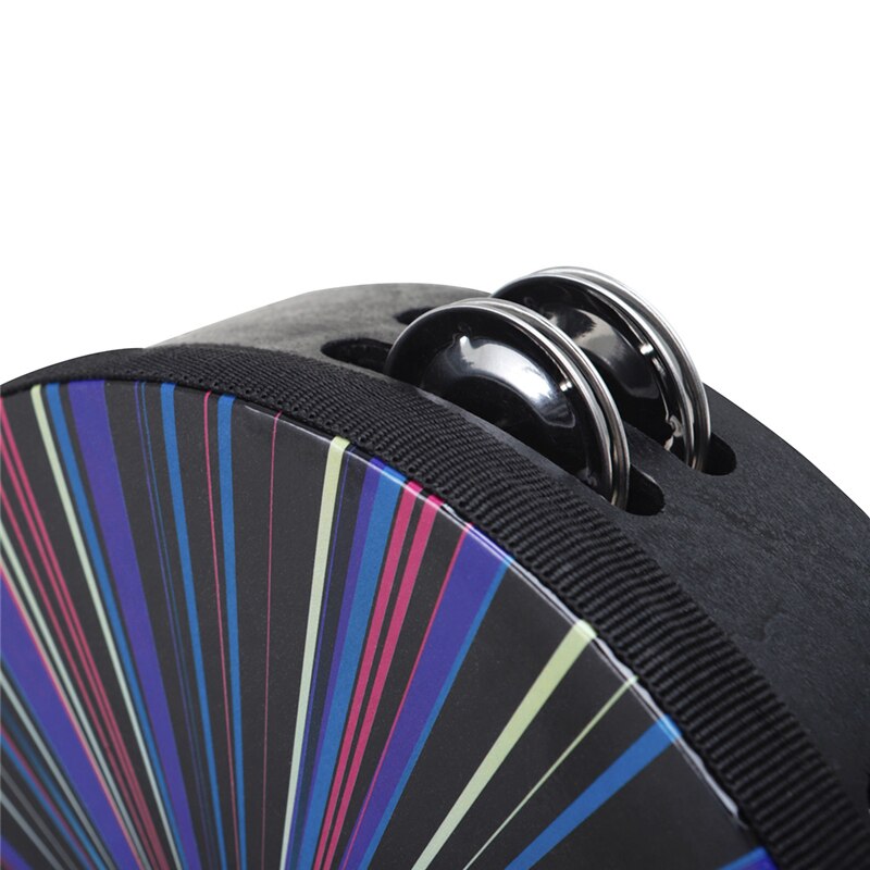 Pandereta colorida de doble fila de 8 pulgadas, in... – Grandado