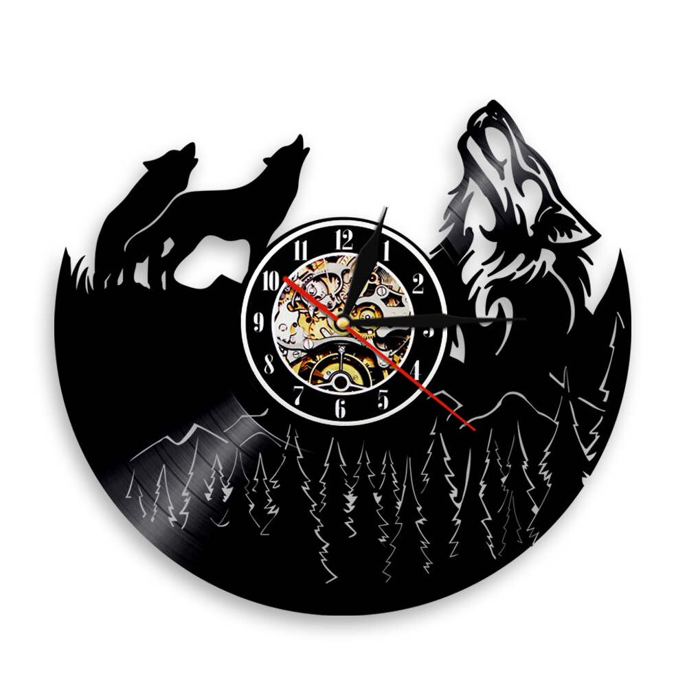 Decorative Clock Modern Wolf Watch Wolf Wall Clock... – Grandado