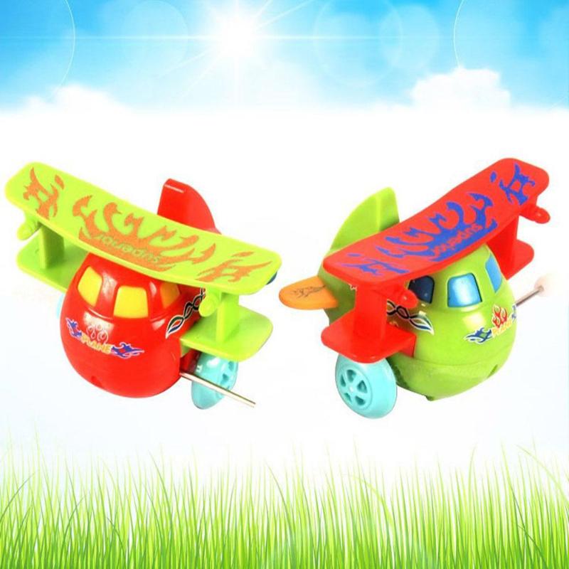 Cartoon Plastic Airplane Model Wind Up Toys Kids C... – Grandado