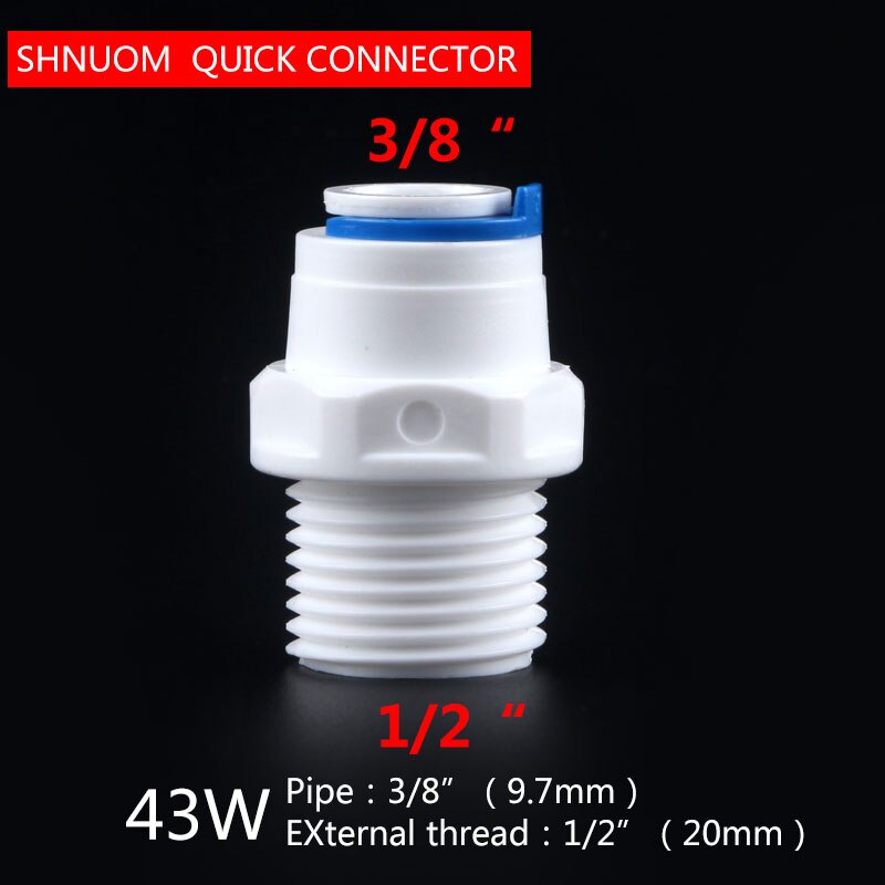 1/2 "Buitendraad Naar 3/8" Buis Directe Verbinding... – Vicedeal