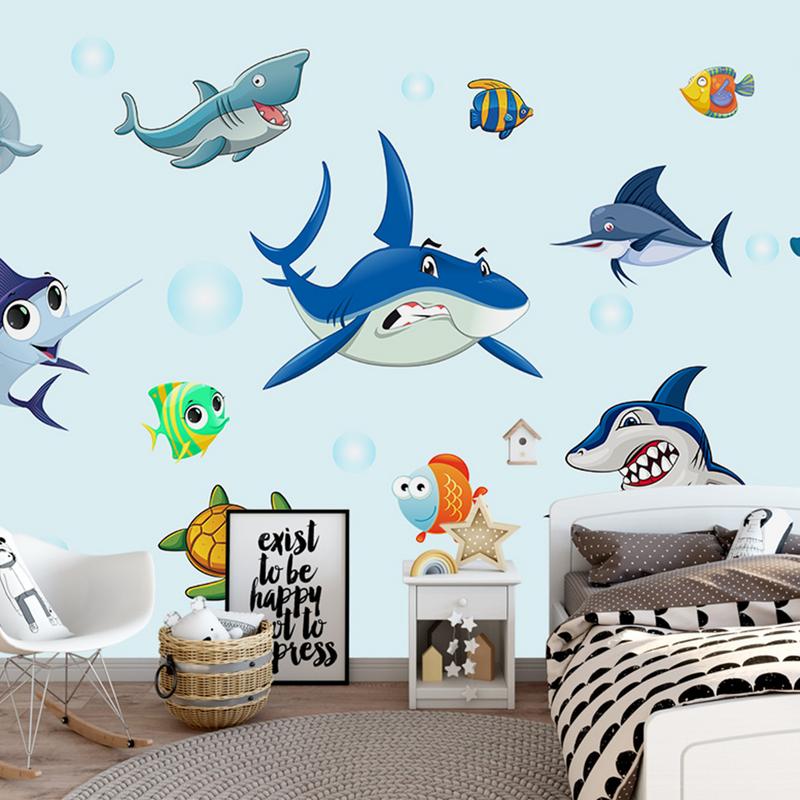 Underwater World Wall Stickers Fish Shark Dolphin ... – Grandado