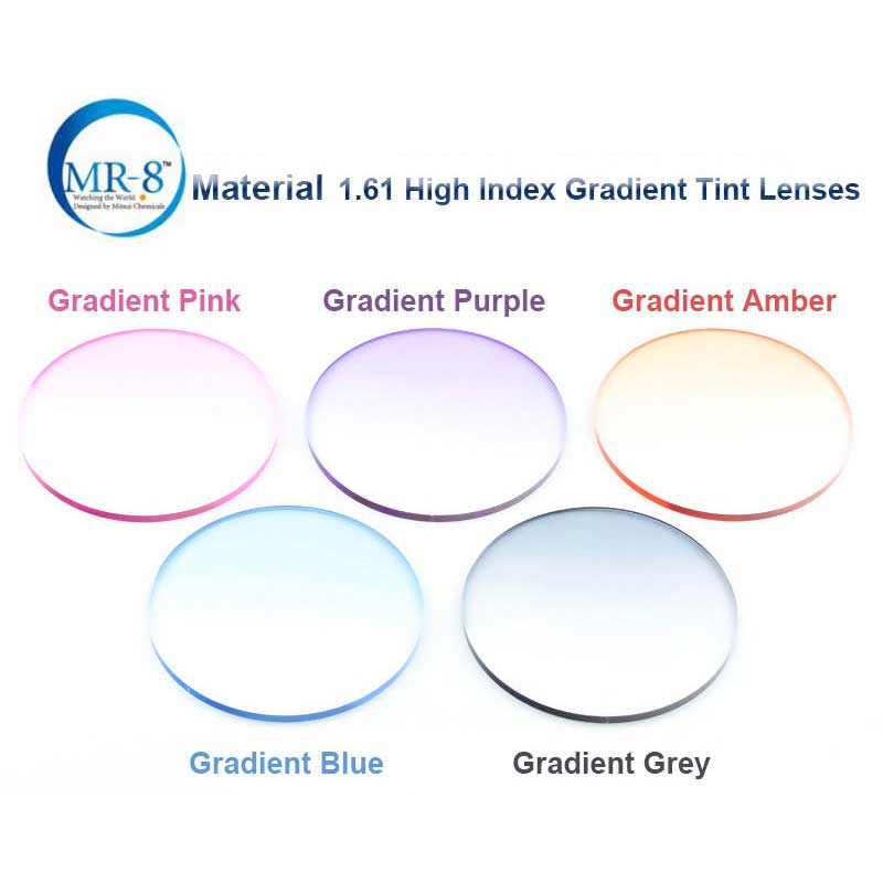 1.61 High Index MR-8 Super-Tough Gradient Tint HMC... – Vicedeal