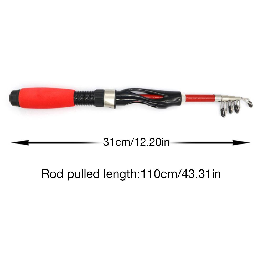 Bærbar mini teleskopisk fiskestang med snelle agnb... – Grandado