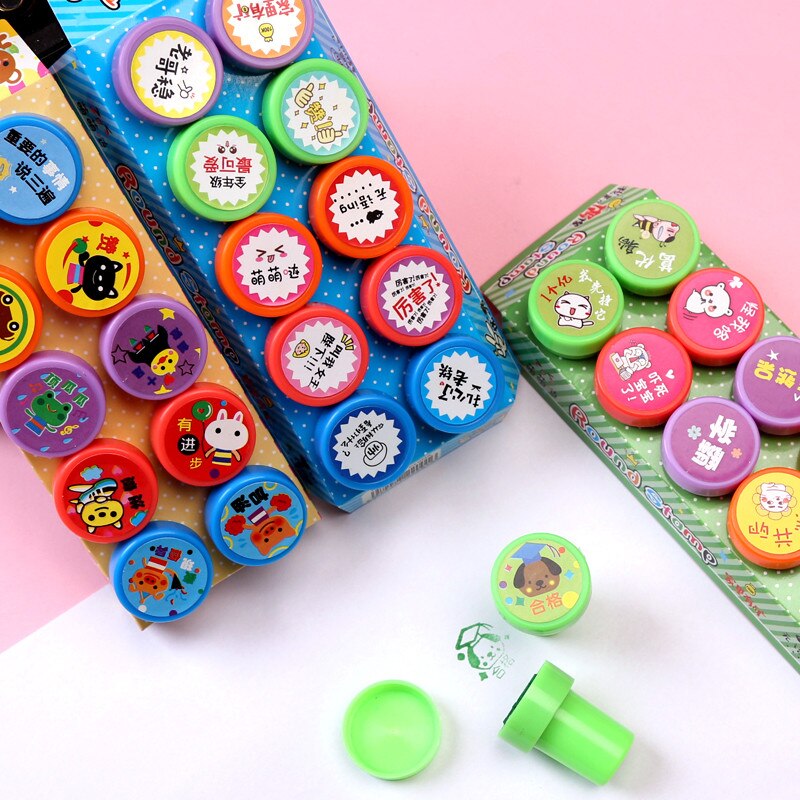 10Pcs/Set Children Toy Stamps Cartoon Animals Frui... – Grandado