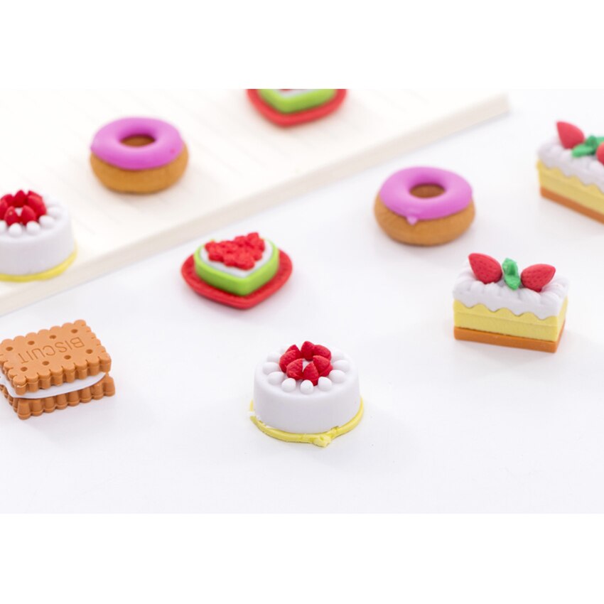 12packs/lot Cute Cookie Donut Eraser Set For Offic... – Grandado