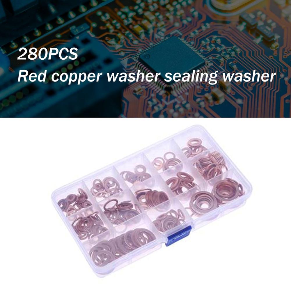 280 Pieces Composite Copper Gaskets Circular Flat ... – Grandado