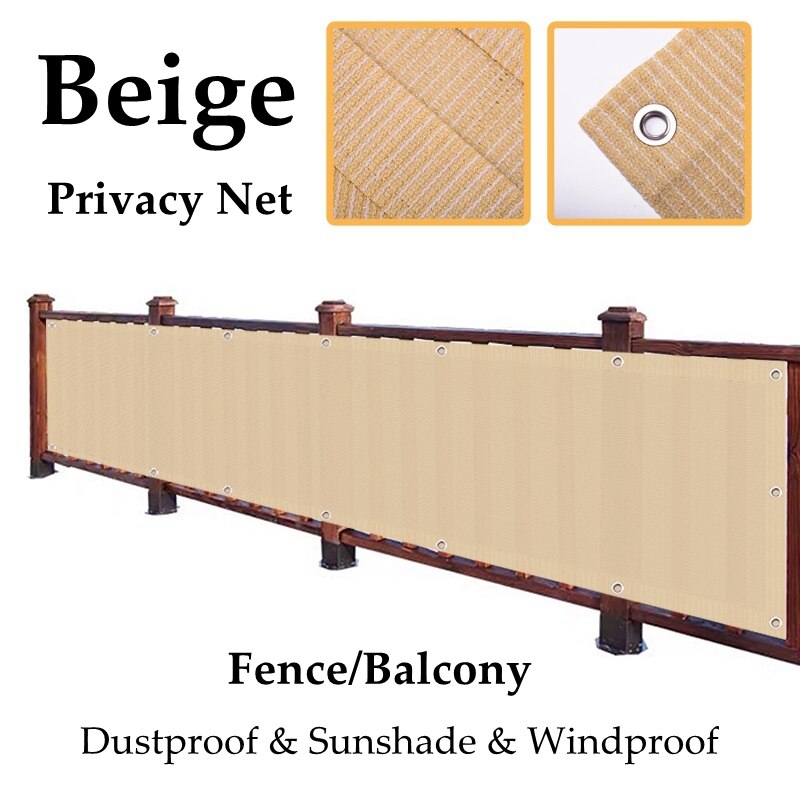 Beige HDPE Balkon Privatsphäbetreffend Netz Zaun A... – Grandado