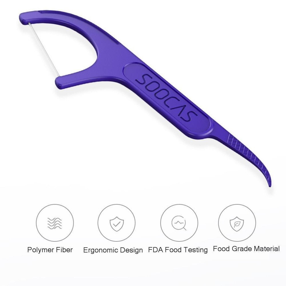 SOOCAS 50pcs Dental Floss Flosser Picks Tooth Clea... – Grandado