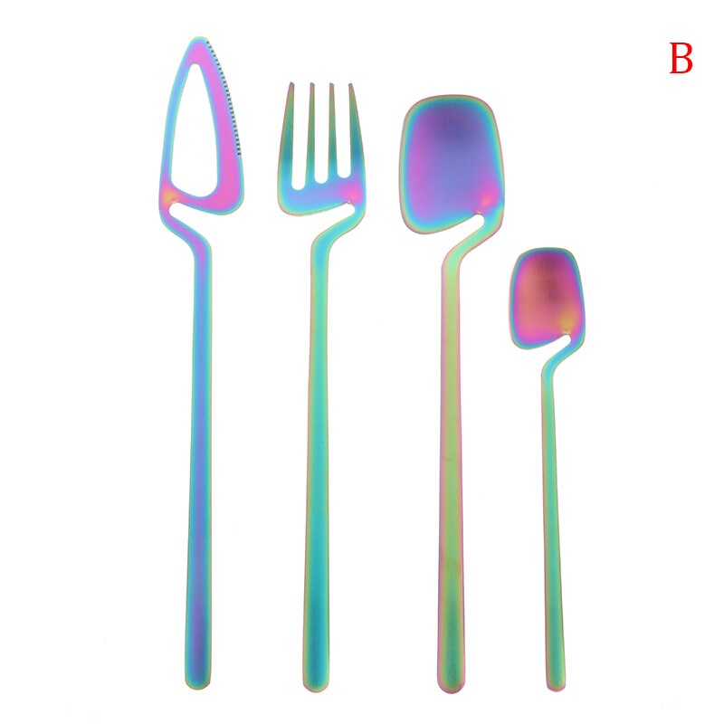 4Piece Rainbow Cutlery Kitchen Utensil Set Cutlery... – Grandado