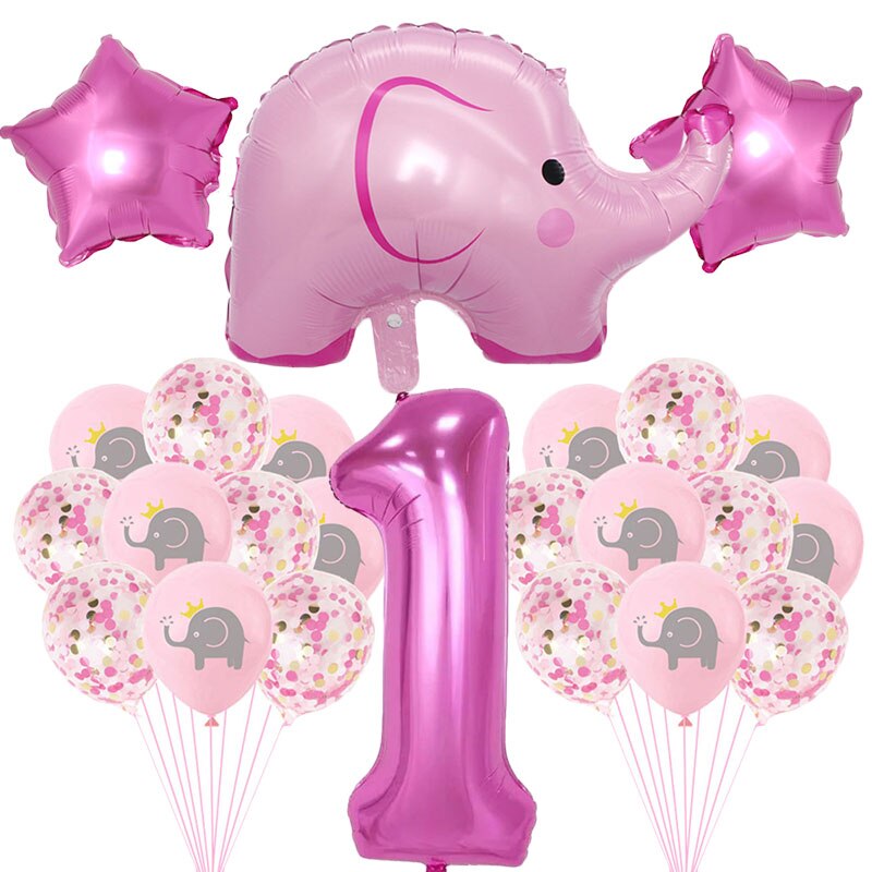 Globos de látex de elefante rosa de dibujos animad... – Grandado