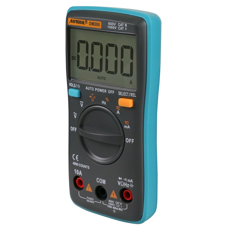 AUTOOL DM200 LCD Multimeter Digital AC DC Autorang... – Grandado