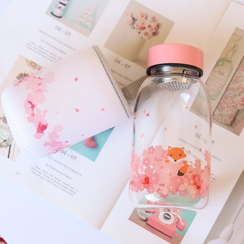 Botella de agua de vidrio mate con gradiente de co... – Vicedeal