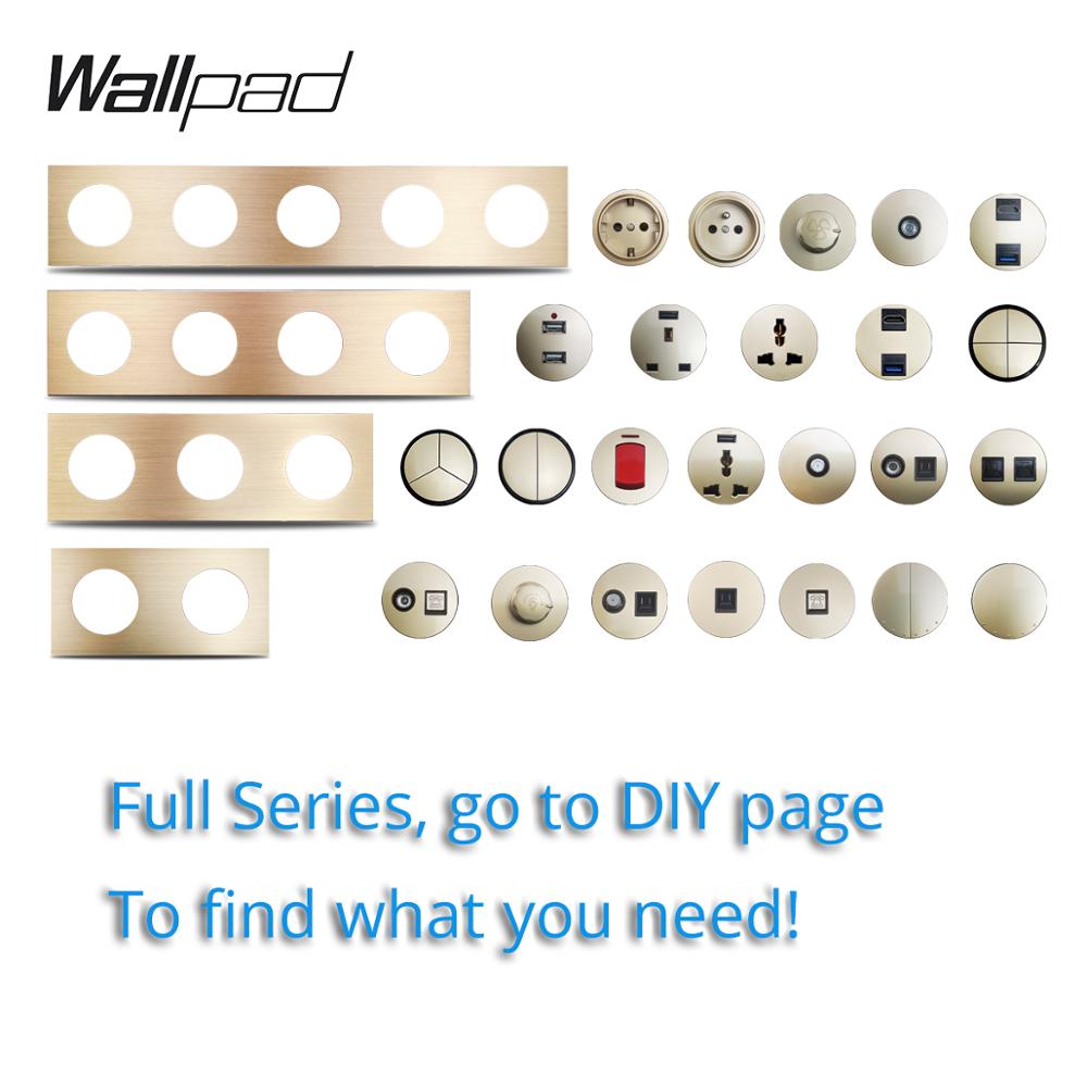 L6 DIY Quintuple 5 Frame Gold Panel Brushed Alumin... – Grandado