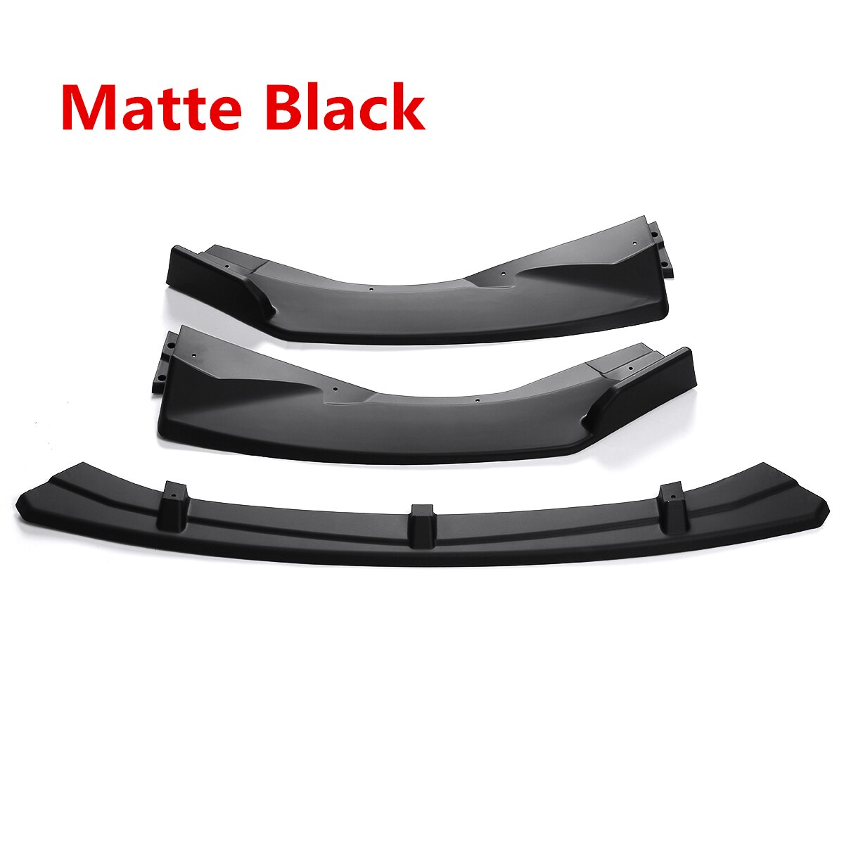 Black/Carbon Fiber Look Car Front Bumper Splitter ... – Grandado
