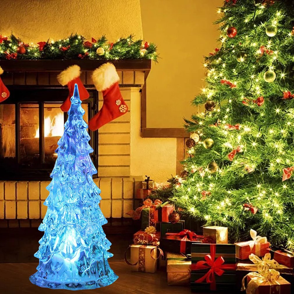 Christmas Tree Colorful Led Acrylic Night Light Ho... – Grandado