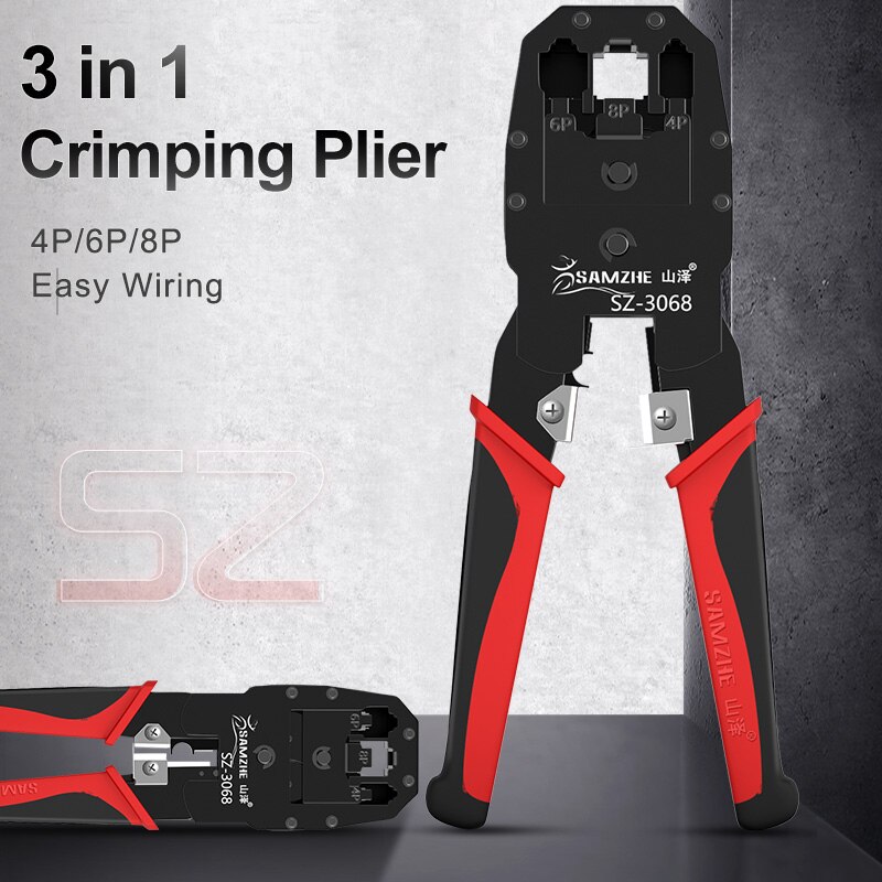 SAMZHE Crimping Plier Wire Tracker RJ11/12/45 Cabl... – Grandado