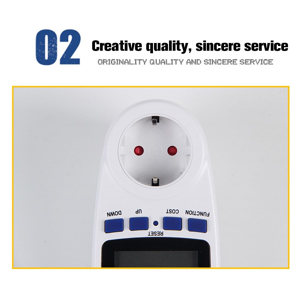 Eu us uk stikkontakt digital spænding wattmeter st... – Vicedeal