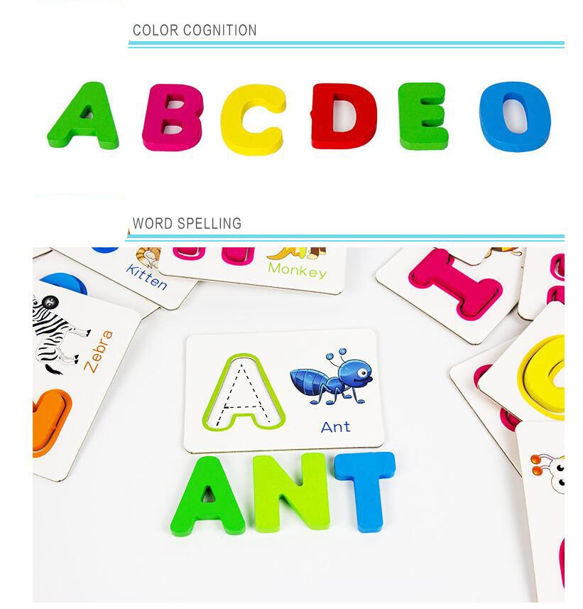 English Alphabet Letters Matching Animal Card Word... – Grandado