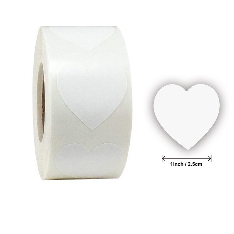 11 Colors 500pcs Love Heart Shaped Sticker Can Wri... – Grandado