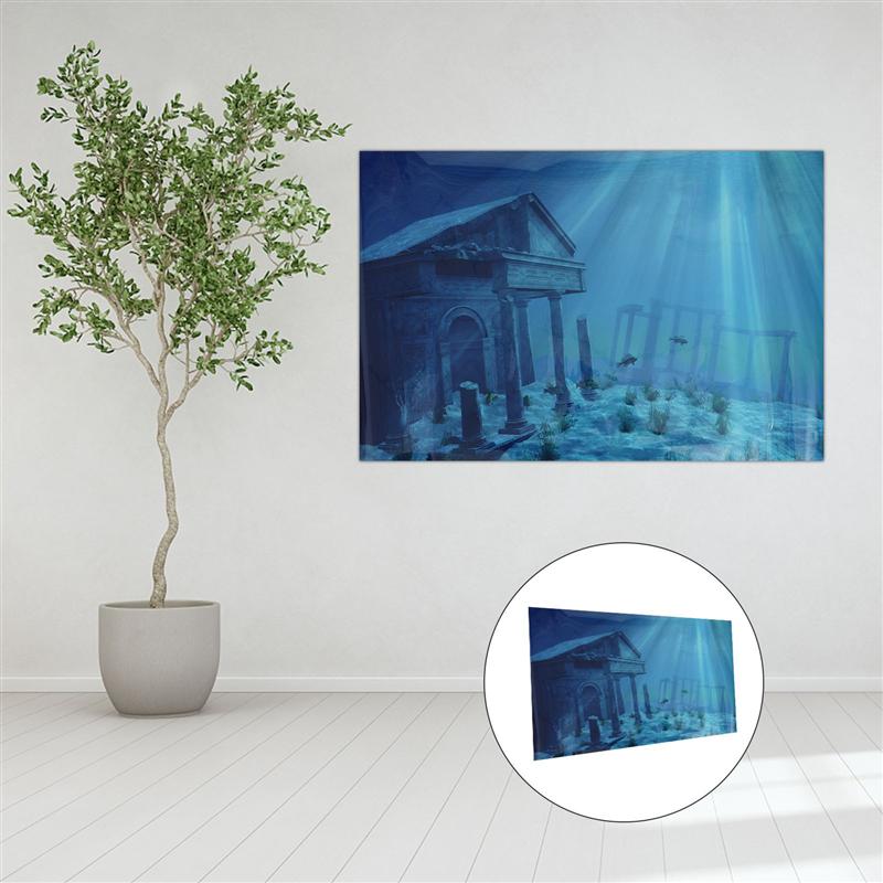 61x41cm Fish Tank Sticker Aquarium Background Aqua... – Grandado