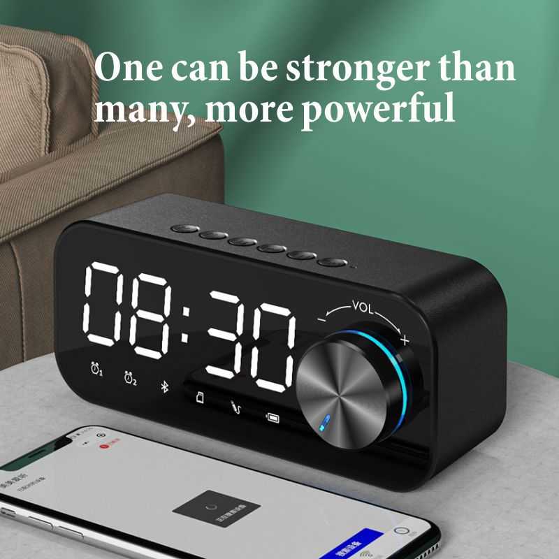1PC Multifunction Mirror Alarm Clock Bluetooth Spe... – Vicedeal